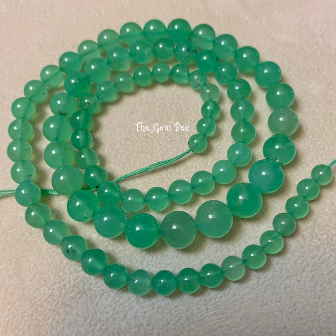 5mm-9mm Old Stock Australian Imperial Chrysoprase Sphere Bead 19 Inch ...