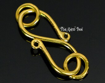 6.8mmx14.5mm 18k Solid Gold Classic S Hook Clasp Finding - Etsy