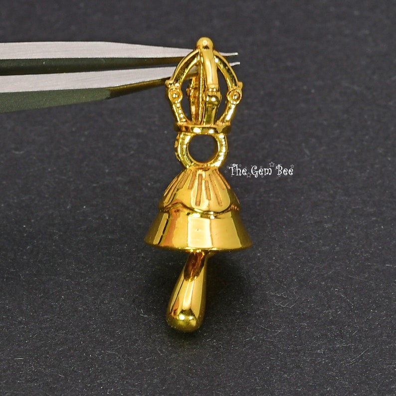 Heavy 18k Solid Yellow Gold Fancy Bell Charm Pendant Finding - Etsy