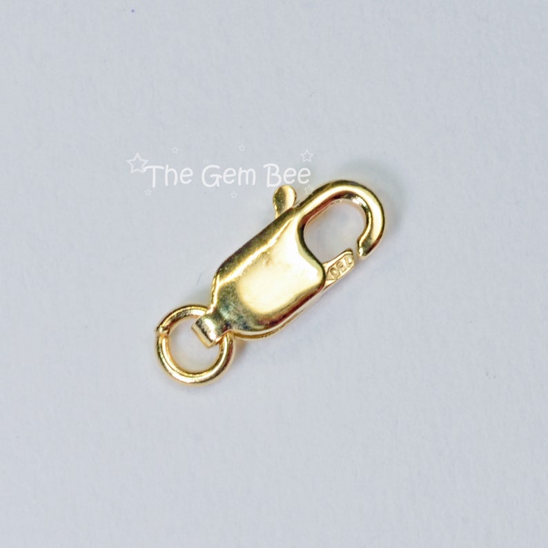 5mmx10.3mm 18k Solid Yellow Gold Lobster Clasp With Open Jump Ring - Etsy