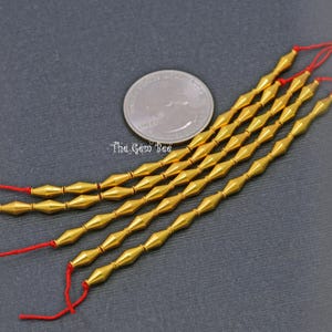 18k Solid Yellow Gold Fancy Long Bicone Kite Shape Spacer Findings ...