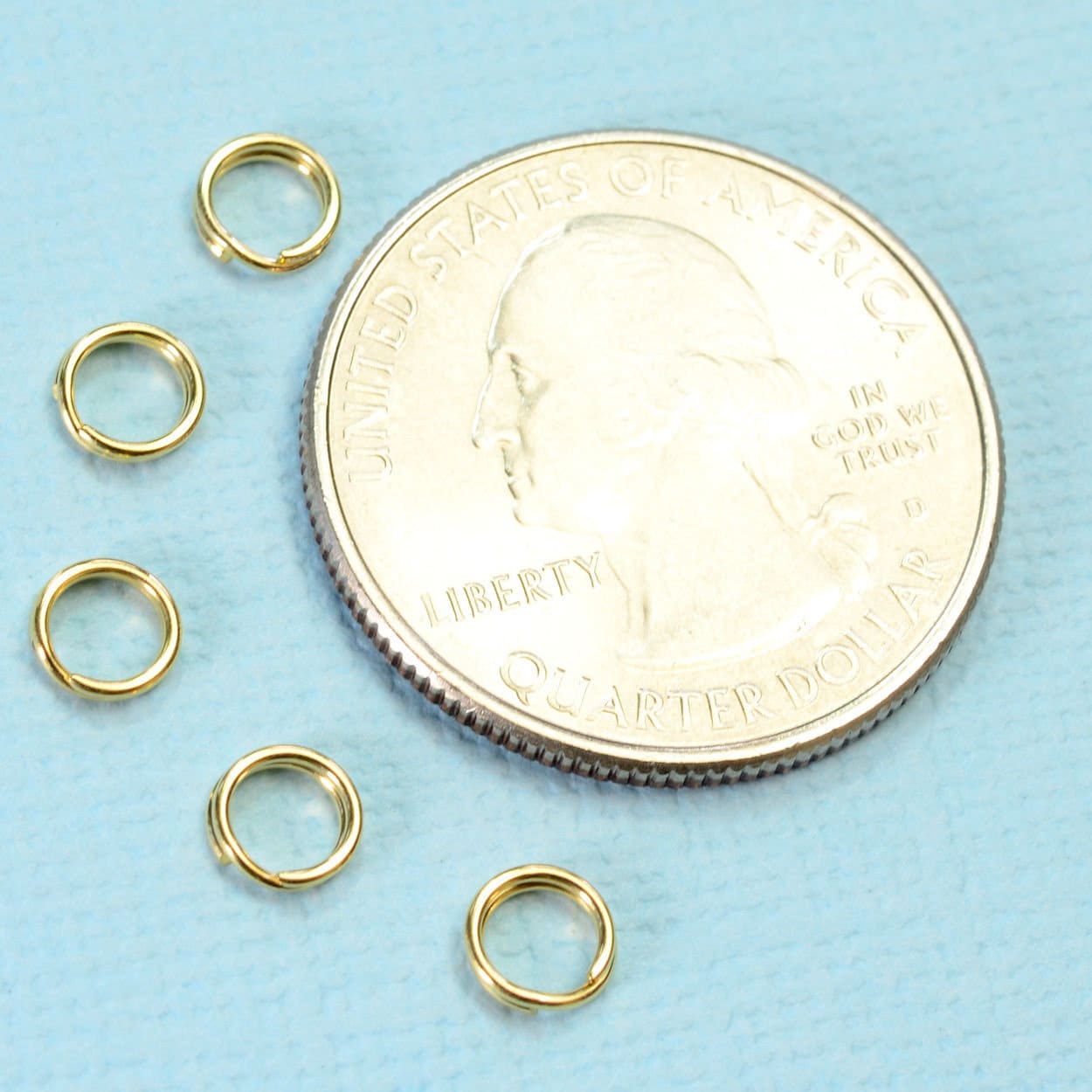 5MM 14K Solid Yellow Gold Key Rings Split Jump Ring 1 | Etsy