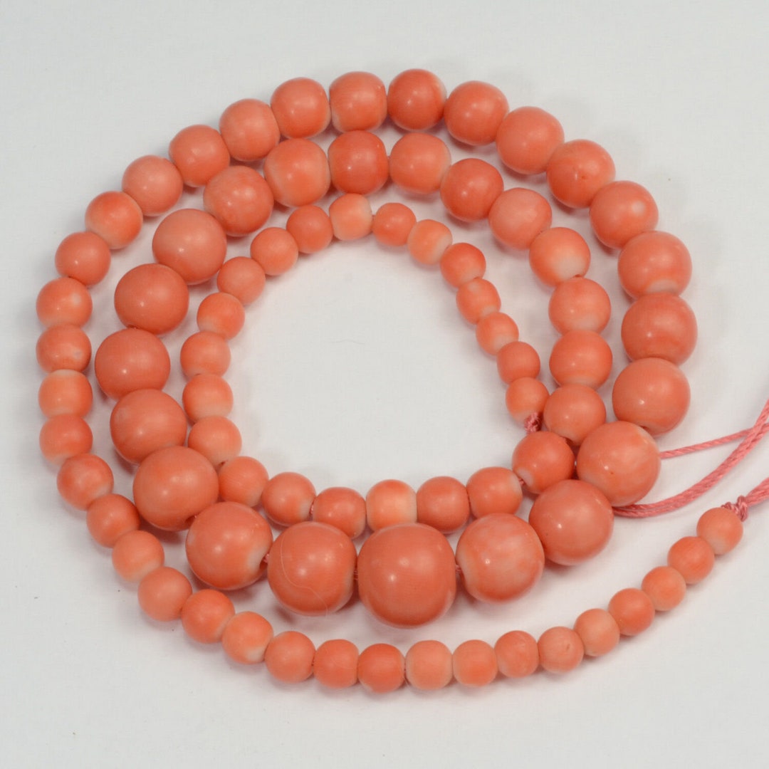 4.3mm-9.7mm Natural Color Japanese Momo Coral 15.8" Strand - Etsy