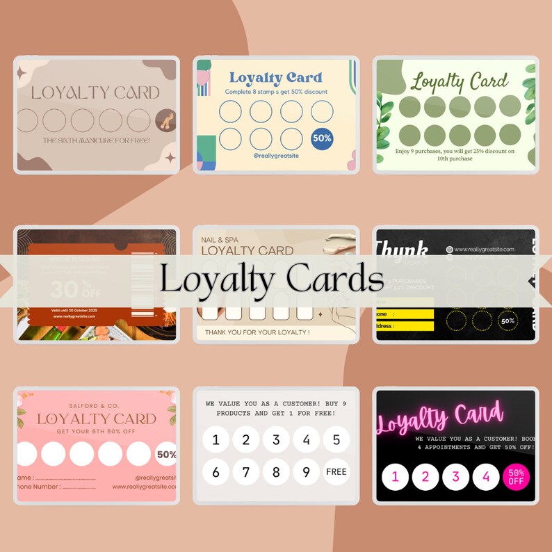 15+ Stunning Loyalty Card Templates | DFY & PLR Designs for Your ...