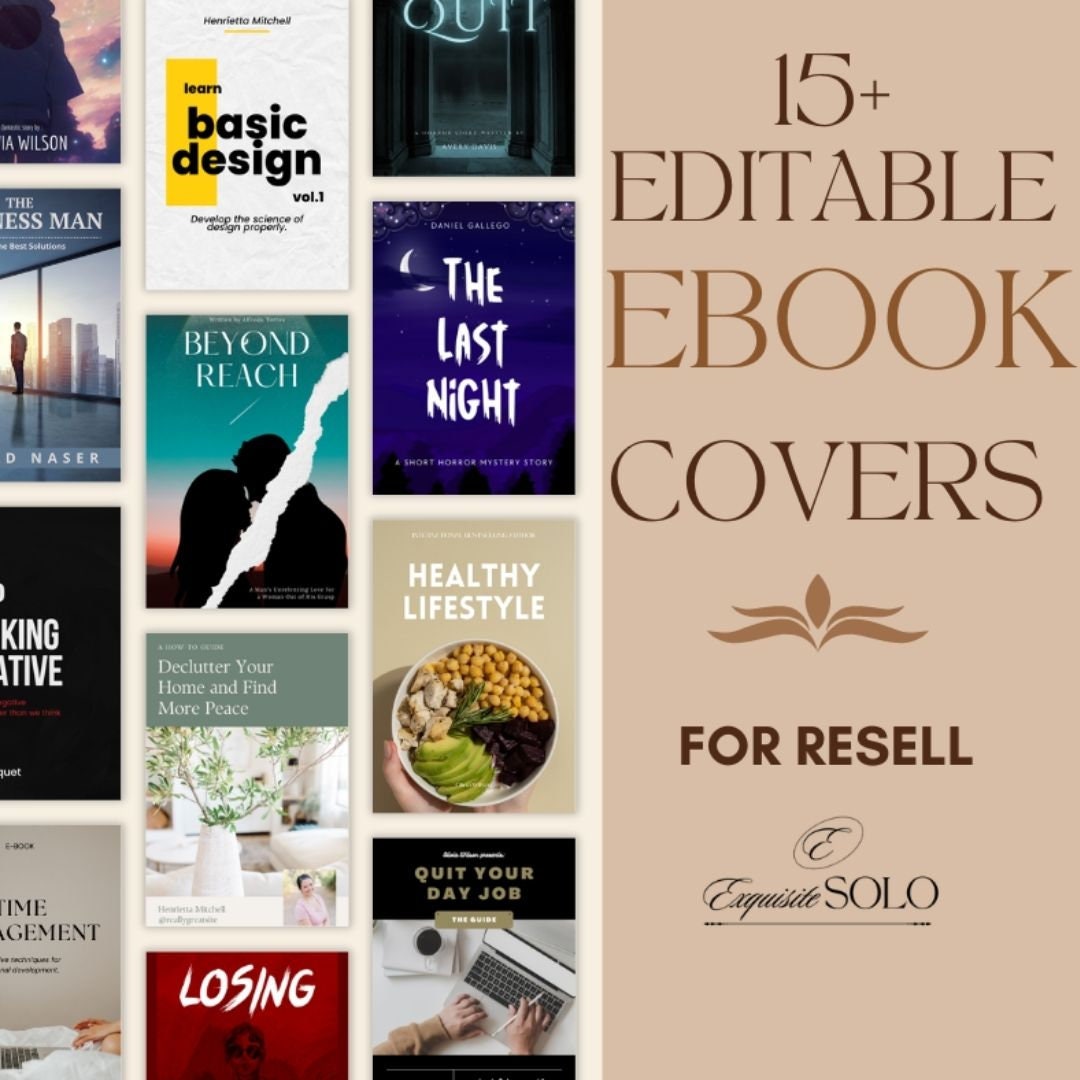 20+ Ready-to-use Ebook Covers for All Genres| Ebooks| Easy Edit| PLR ...