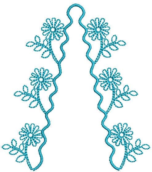 Open Split Side Seam Flowers Digital Machine Embroidery Design (2 Sizes ...