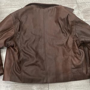 Vintage Brown Leather Motorcycle Biker Cowboy Bi-swing Back Jacket L ...