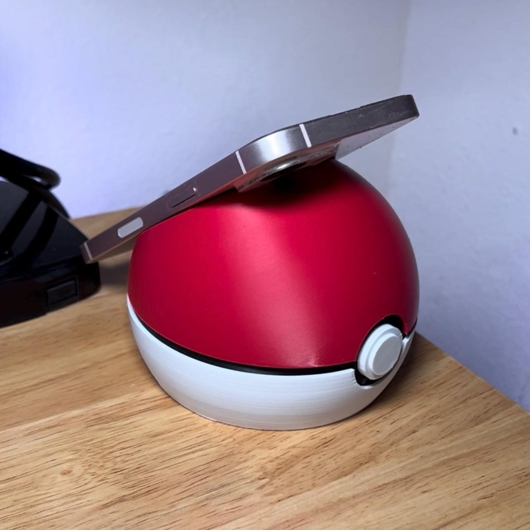Pokeball Magsafe Charger Stand for Apple iPhone and Airpods - Great ...
