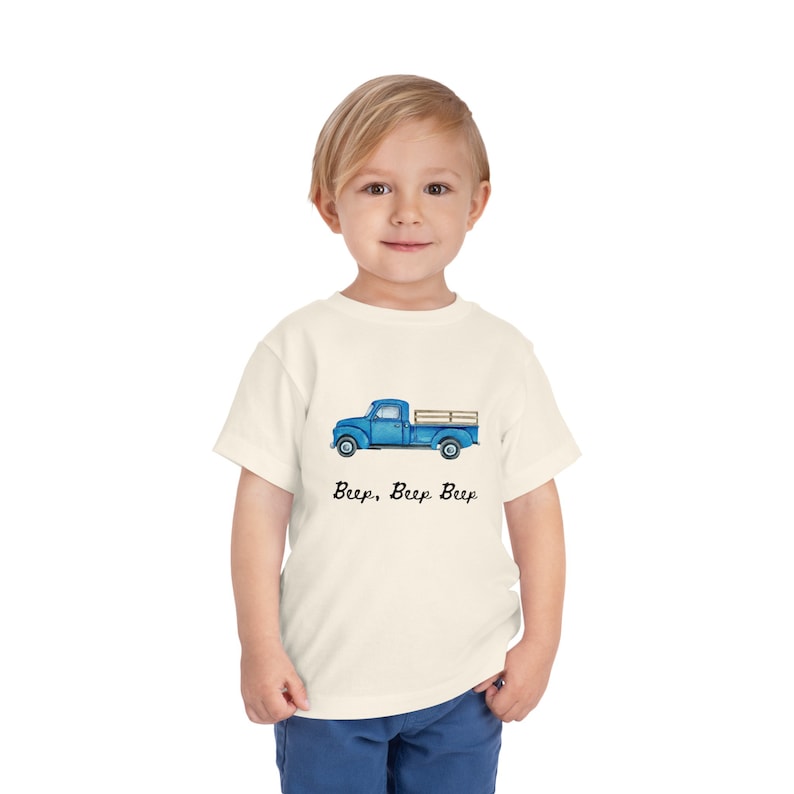 Toddler Little Blue Truck Tee, Birthday Shirt, Beep Beep Beep, T Shirt ...