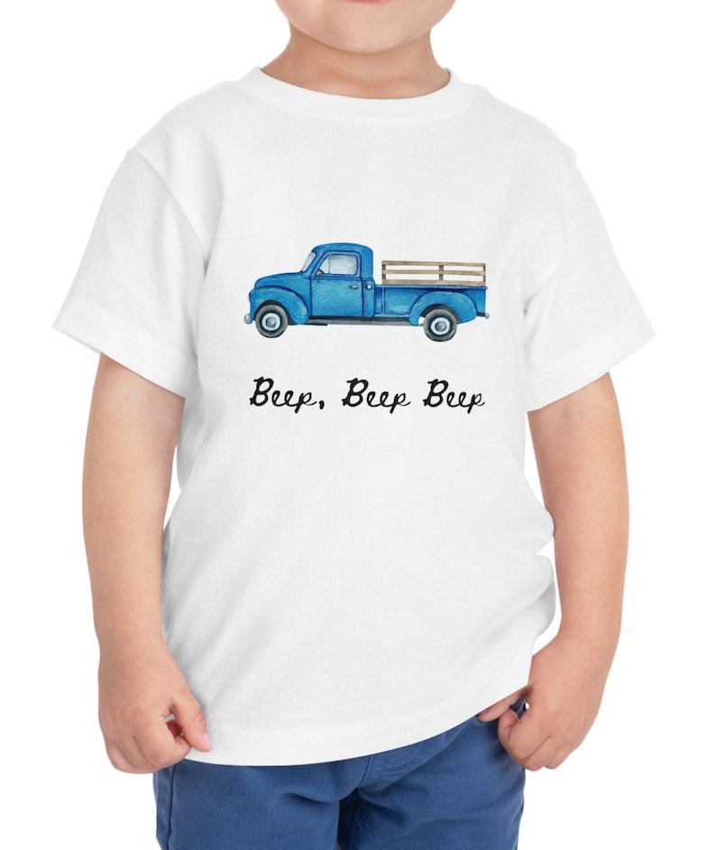 Toddler Little Blue Truck Tee, Birthday Shirt, Beep Beep Beep, T Shirt ...