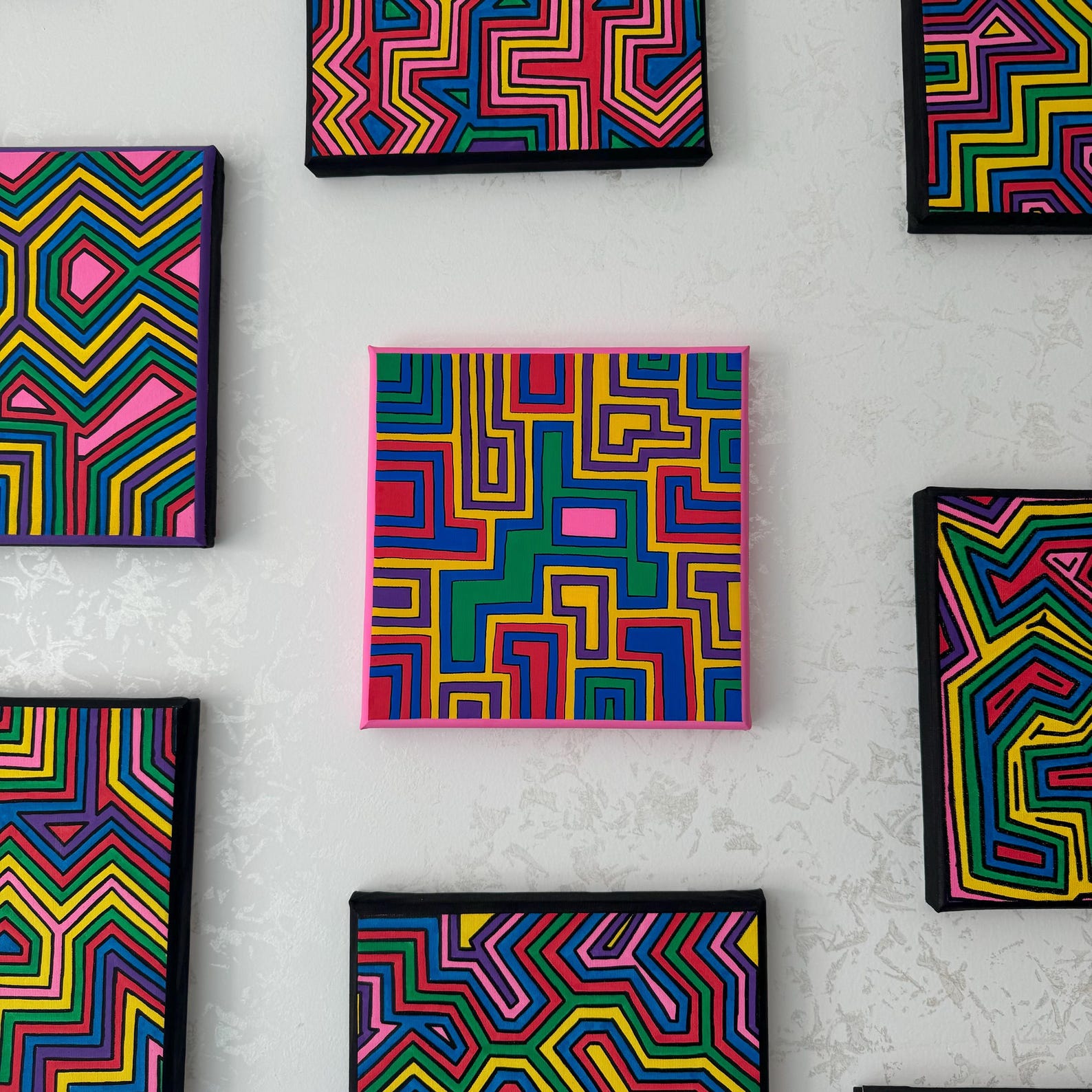 Original Abstract Painting on Mini Canvas 8x8 Inches Abstract Art ...