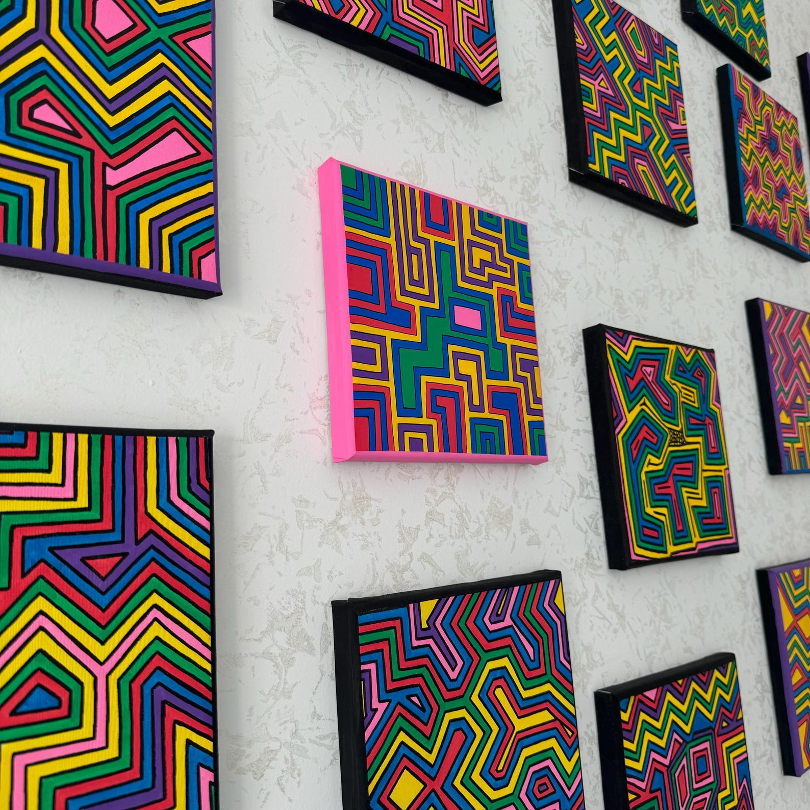 Original Abstract Painting on Mini Canvas 8x8 Inches Abstract Art ...