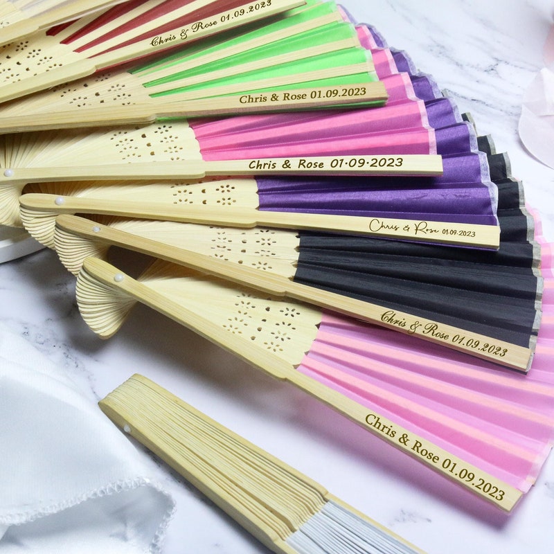 Personalized Hand Fans - Etsy
