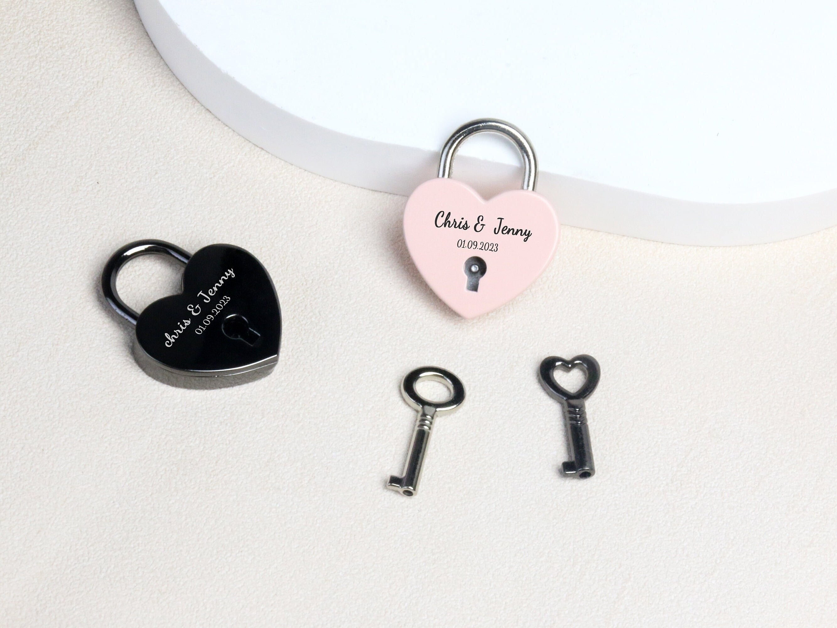 Personalised Love Padlock, Two Hearts Locked Together Forever, Heart ...
