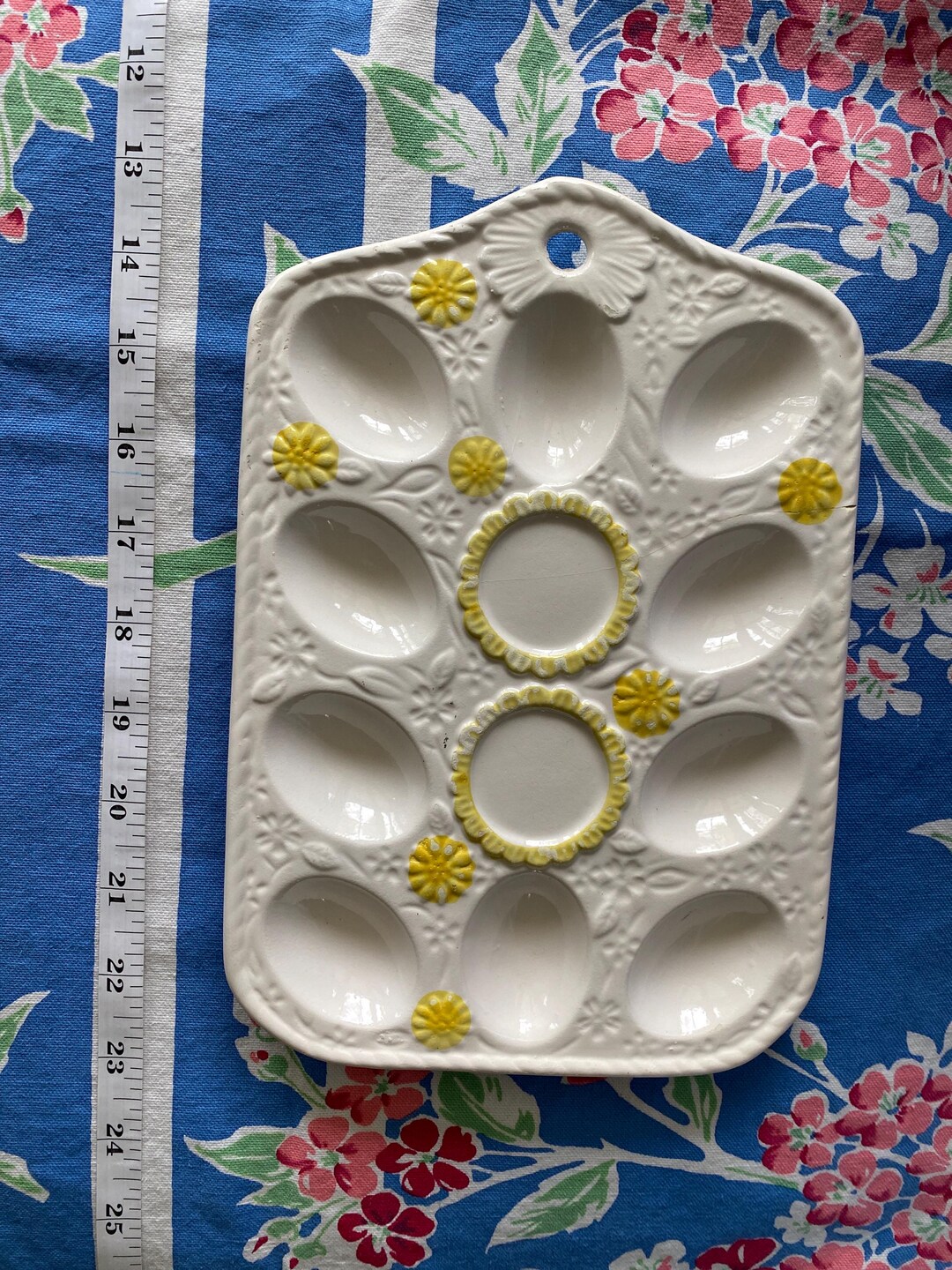 Vintage Ceramic Deviled Egg Plate – Made in Japan - Easter Egg-spring ...