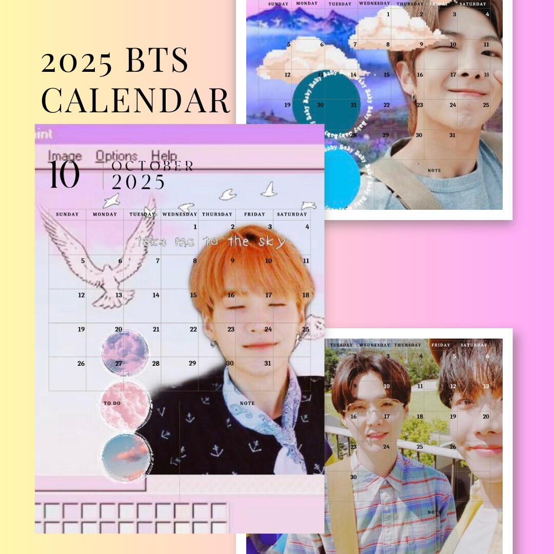 2025 Digital BTS Calendar Printable PDF - Etsy