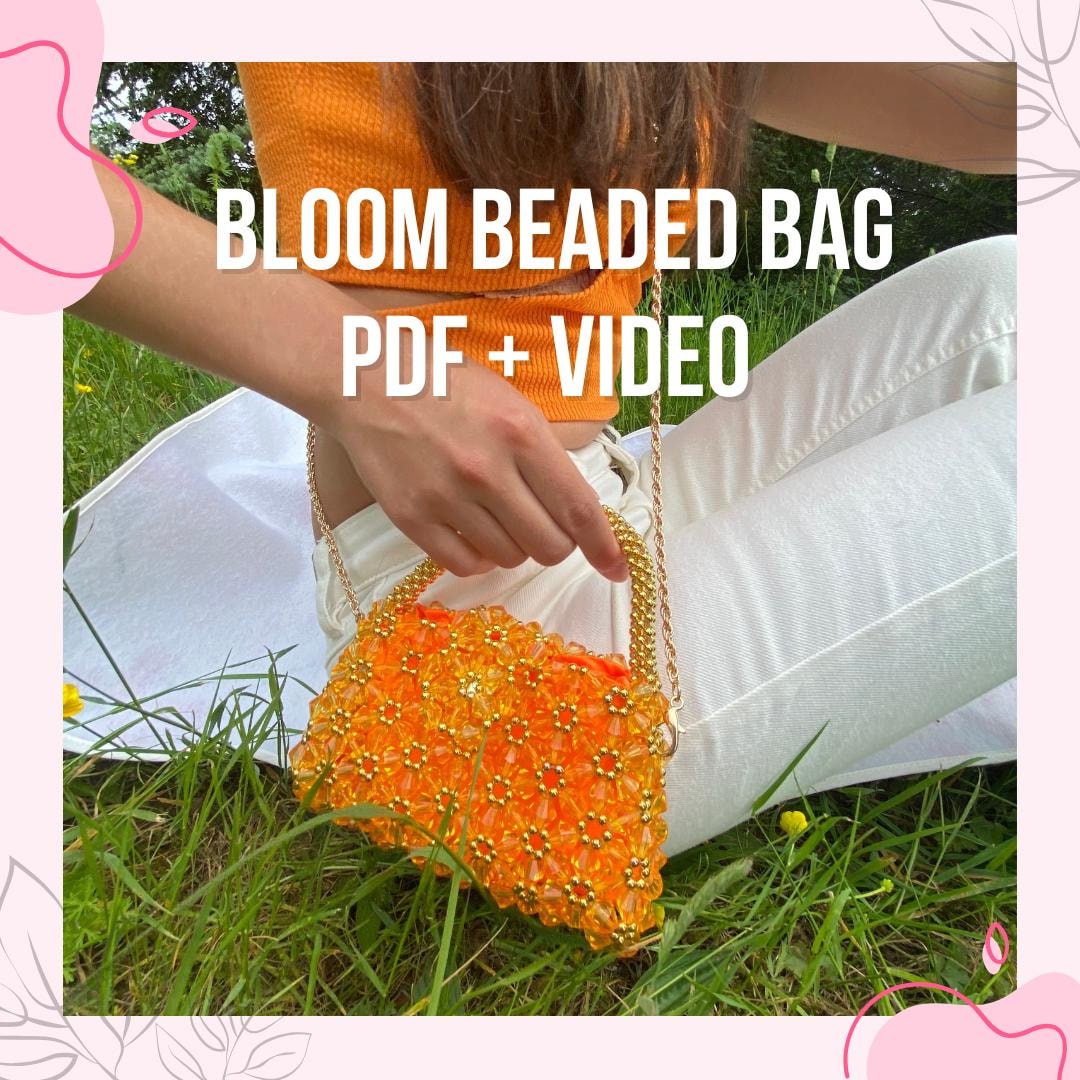 BLOOM, DIY Flower Beaded Bag Tutorial, Pattern, Video, Easy for ...