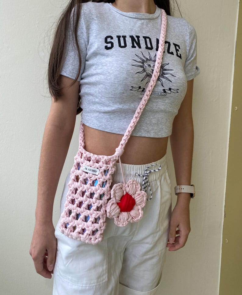 PDF, Easy Crochet Crossbody Phone Pouch / Holder Bag Pattern With ...
