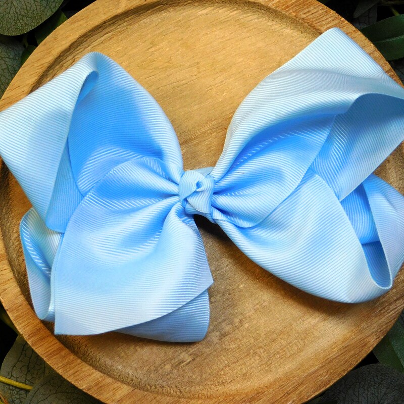 Blue Hair Bows - Etsy