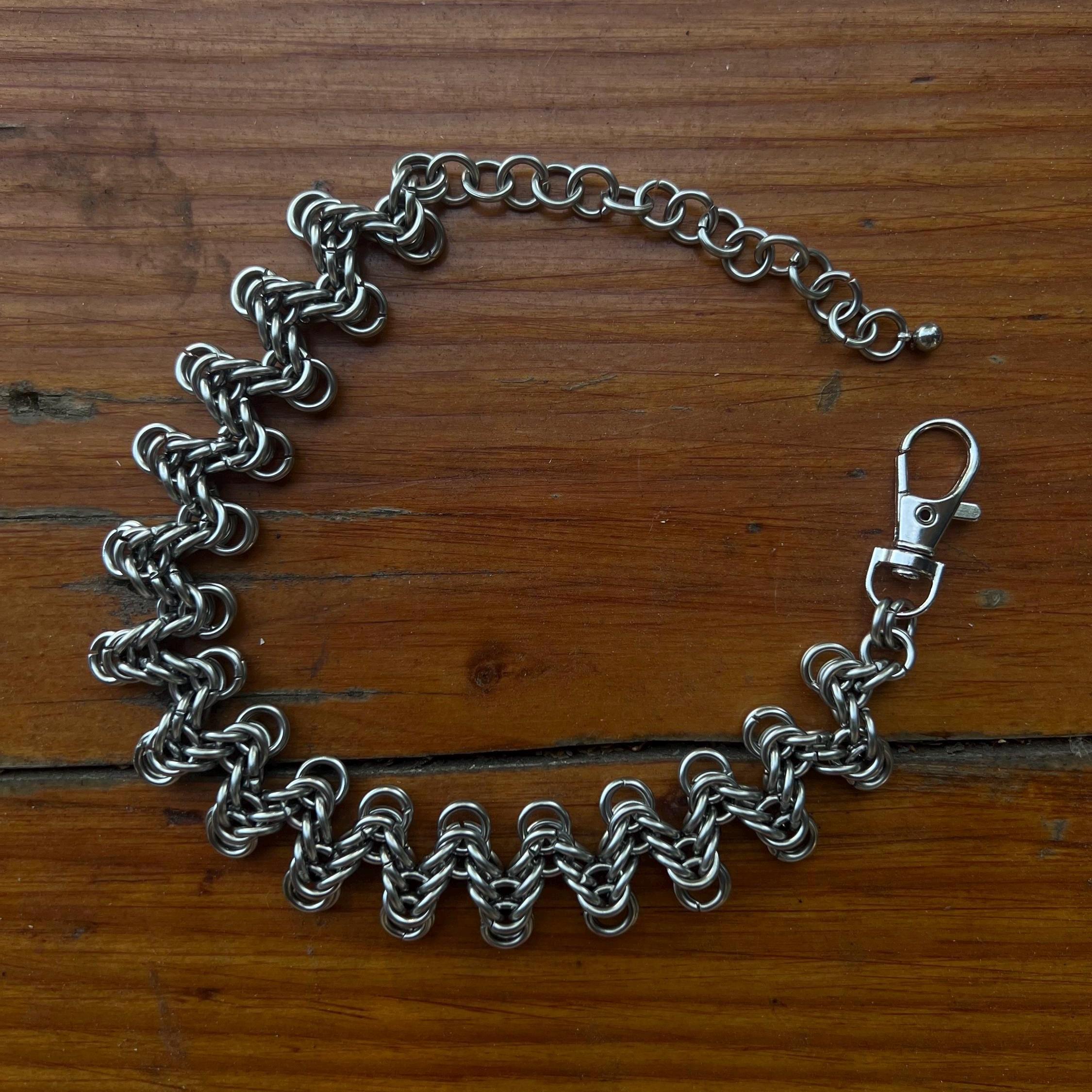 Zeus Choker Chainmaille Staggered Byzantine Necklace - Etsy