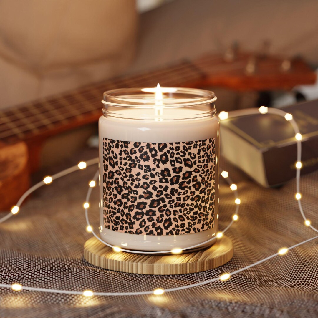 Scented Candle in Trendy Leopard Print is Perfect as a Gift or as a ...