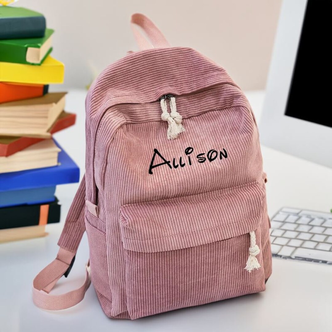 Custom Embroidered Name Backpack Personalized Embroidered School Bag ...