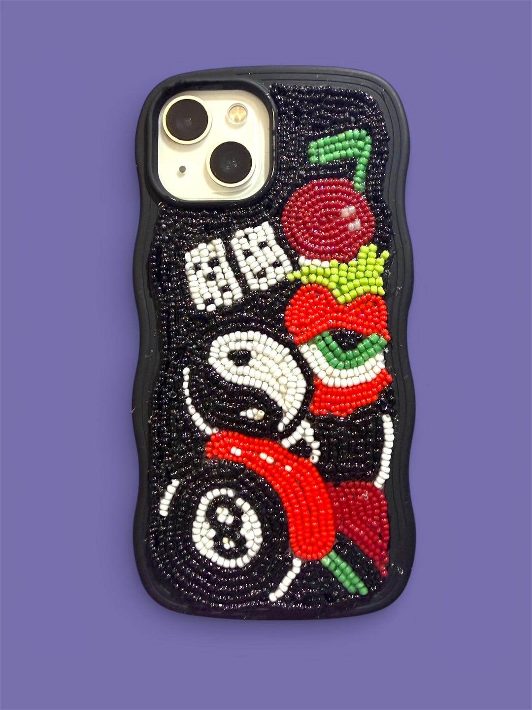 Beaded Embroidered iPhone 16 Series, 15 Series, 14 Series Curvy Phone ...