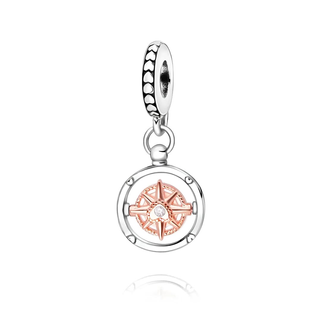 Silver Pandora Rose Compass Bracelet Charm, 925 Sterling Silver Charm ...