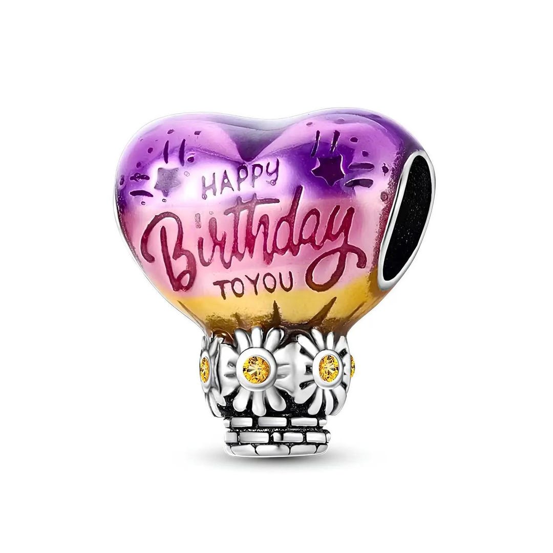 Pandora Happy Birthday Air Balloon Charm, 925 Sterling Silver Daisy ...