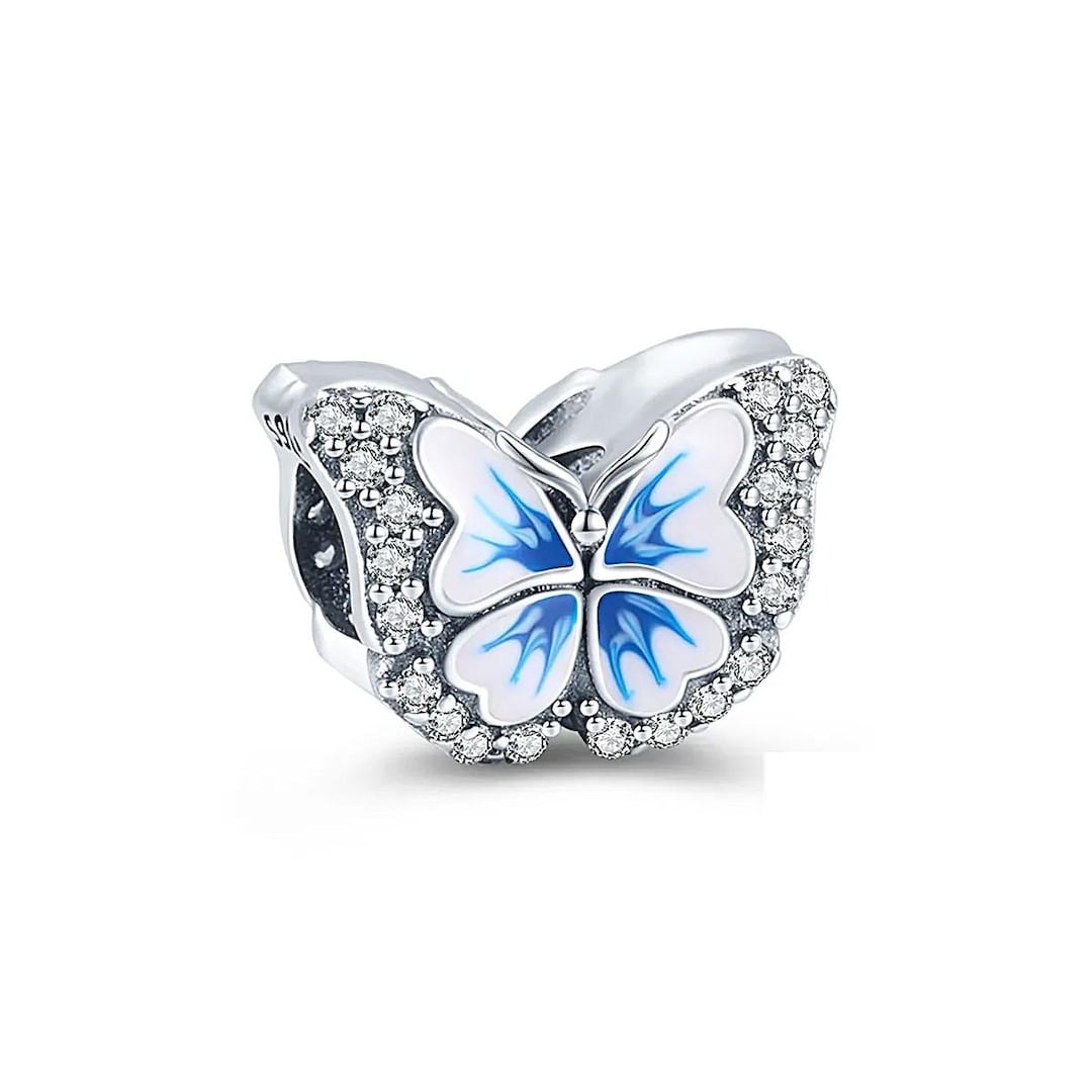 Pandora Blue Butterfly Sparkling Bracelet Charm, 925 Sterling Silver ...