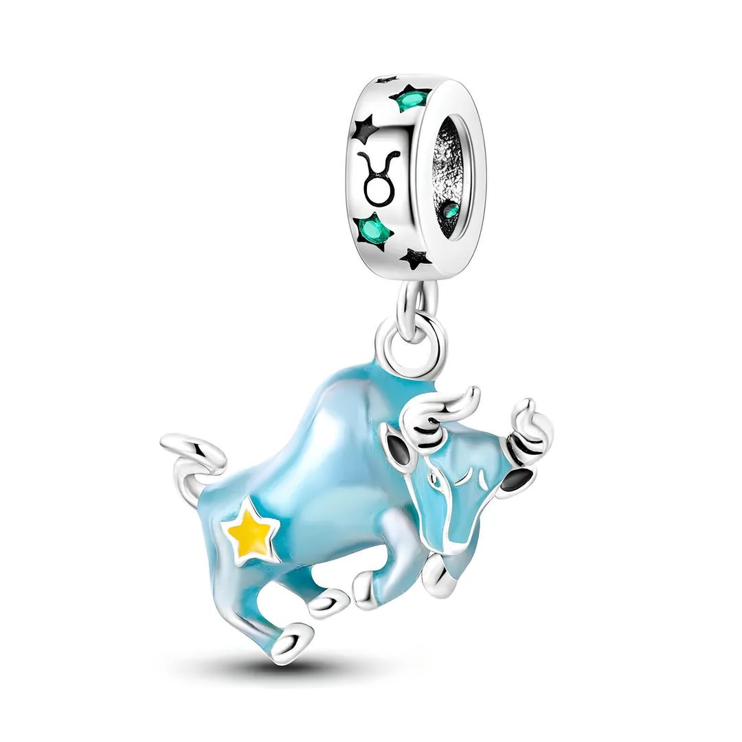 Pandora Taurus Zodiac Dangle Charm, 925 Sterling Silver Charm for ...