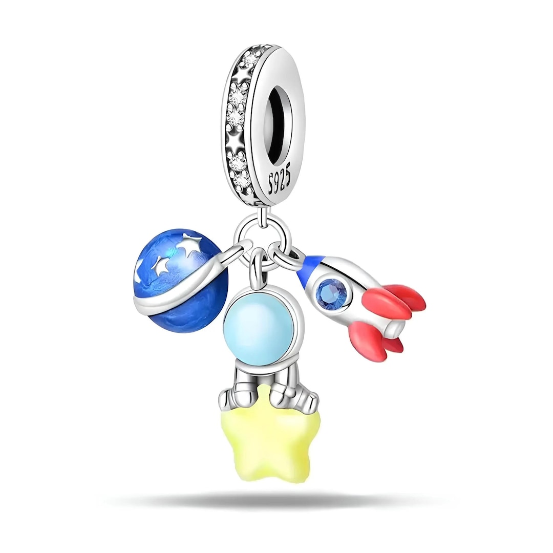 Pandora Planet, Astronaut and Rocket Bracelet Charm, 925 Sterling ...
