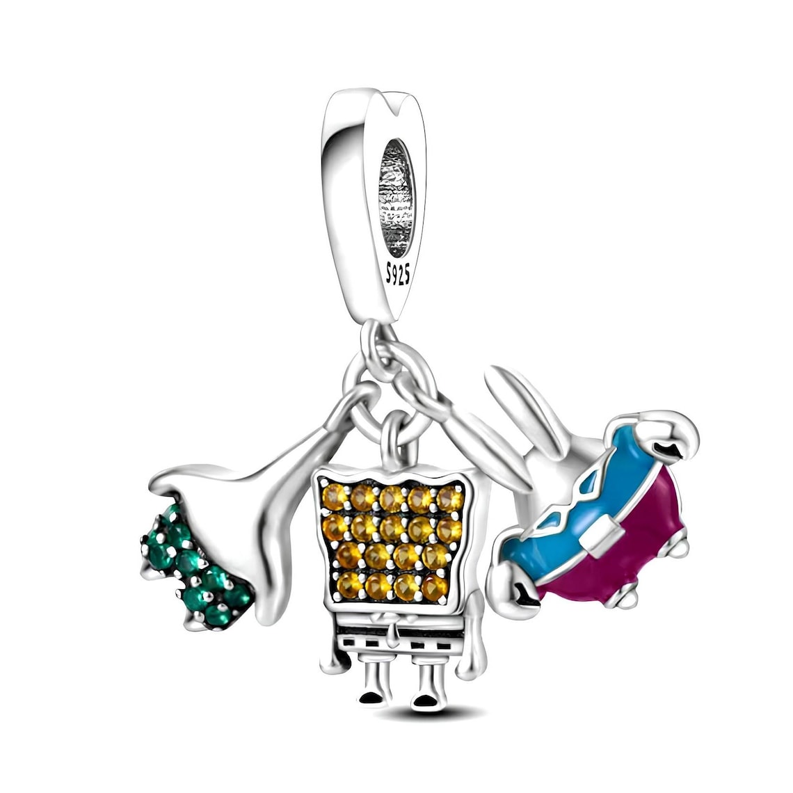 Pandora Spongebob Charm, 925 Sterling Silver Charm for Bracelet ...