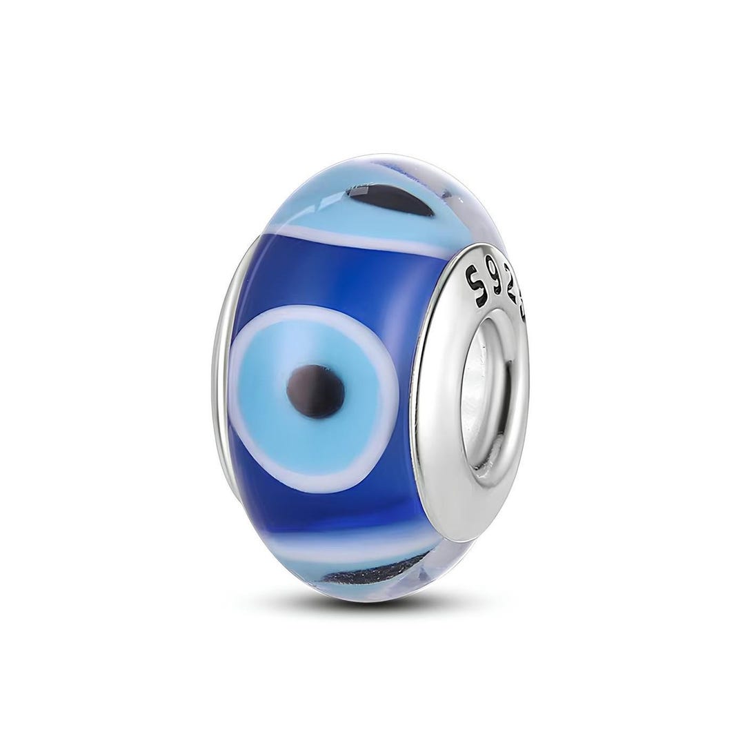 Pandora Evil Eye Murano Charm, 925 Sterling Silver Protection Charm ...