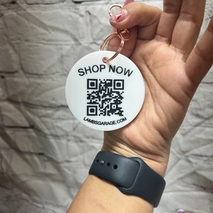 Custom Acrylic 2 in 1 Smart Business Key Chain, NFC Tag, QR Code, Logo ...