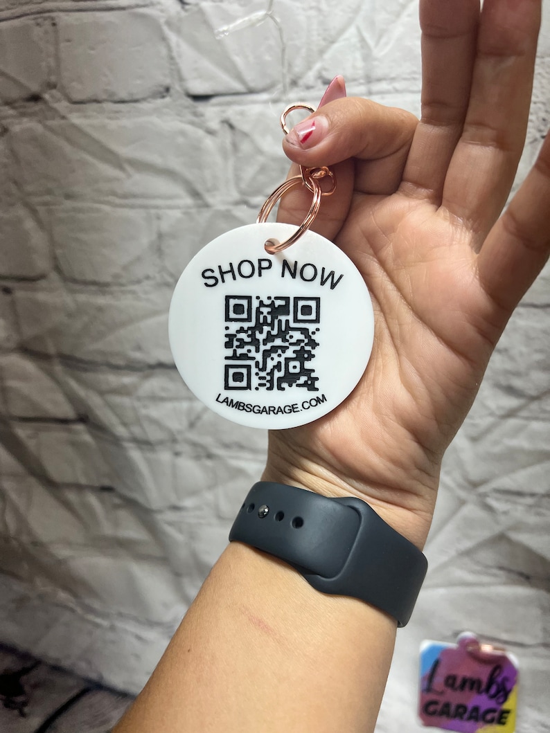 Custom Acrylic 2 in 1 Smart Business Key Chain, NFC Tag, QR Code, Logo ...