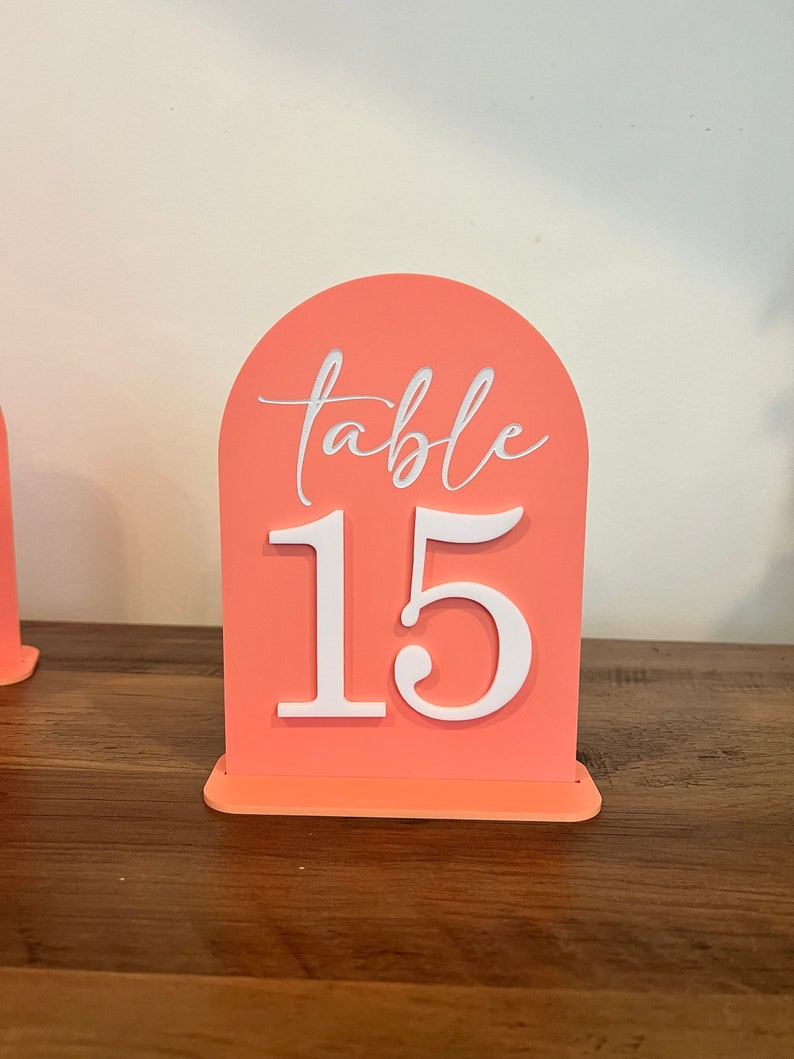 Custom Acrylic Table Numbers, Elegant Event Decor for Weddings ...