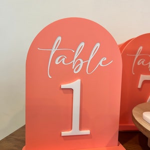 Custom Acrylic Table Numbers, Elegant Event Decor for Weddings ...