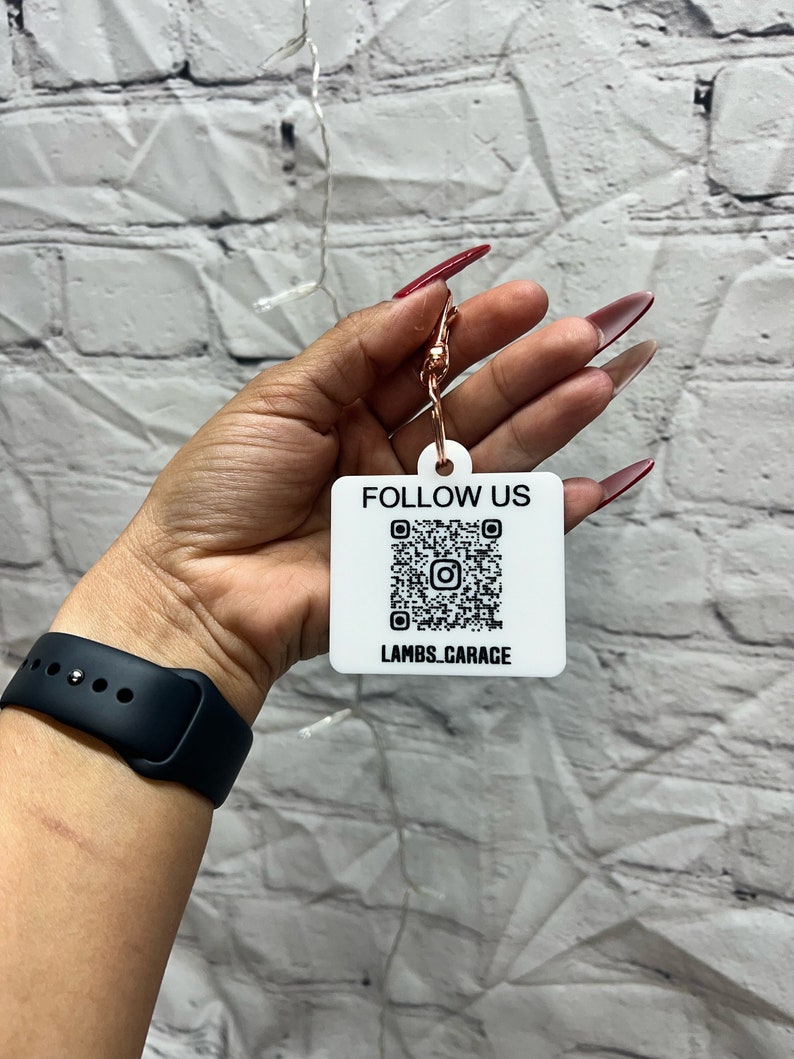 Custom Acrylic 2 in 1 Smart Business Key Chain, NFC Tag, QR Code, Logo ...