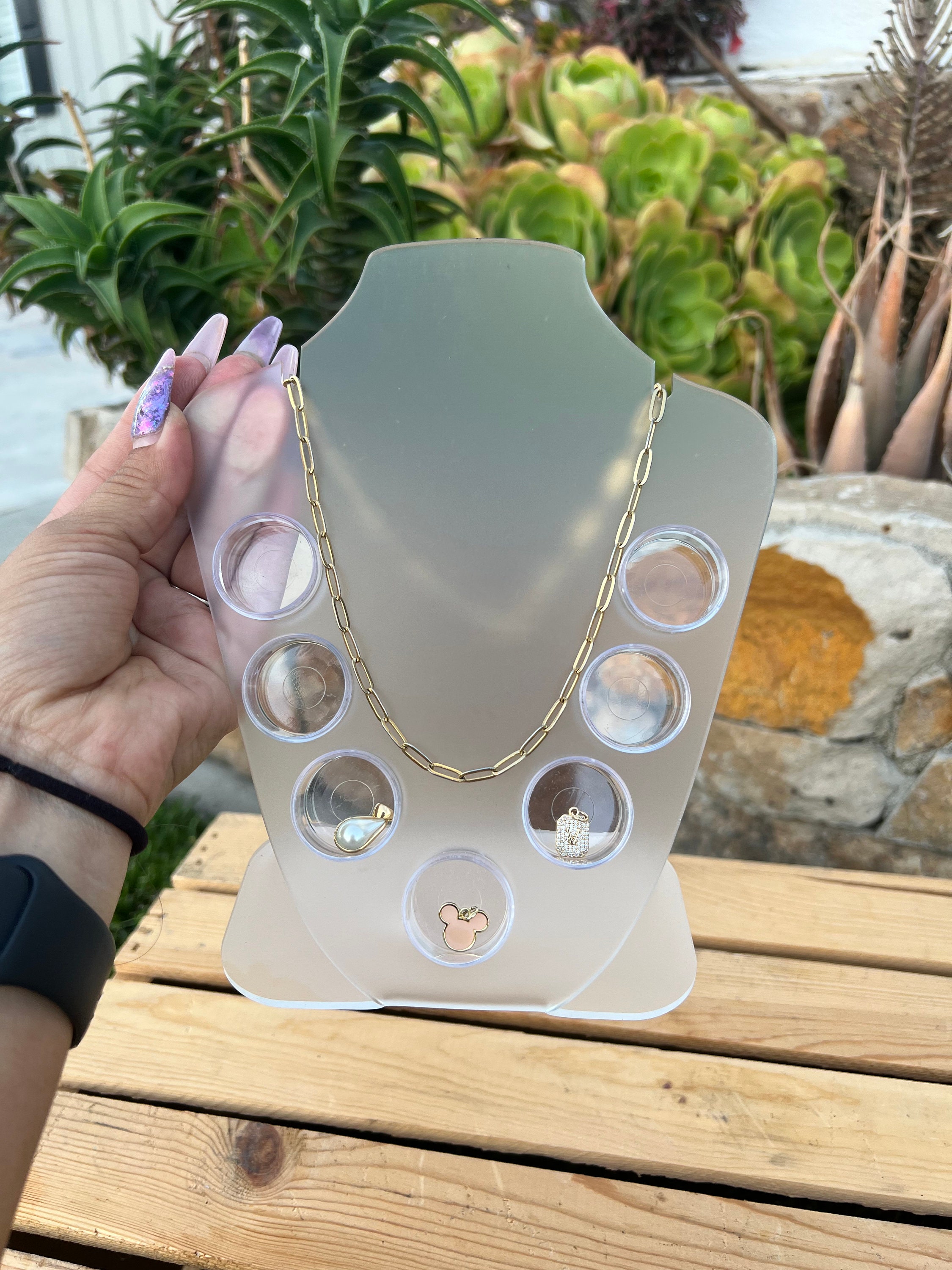 Charm Bar Display, Acrylic Jewelry Display, Charm Display, Acrylic ...