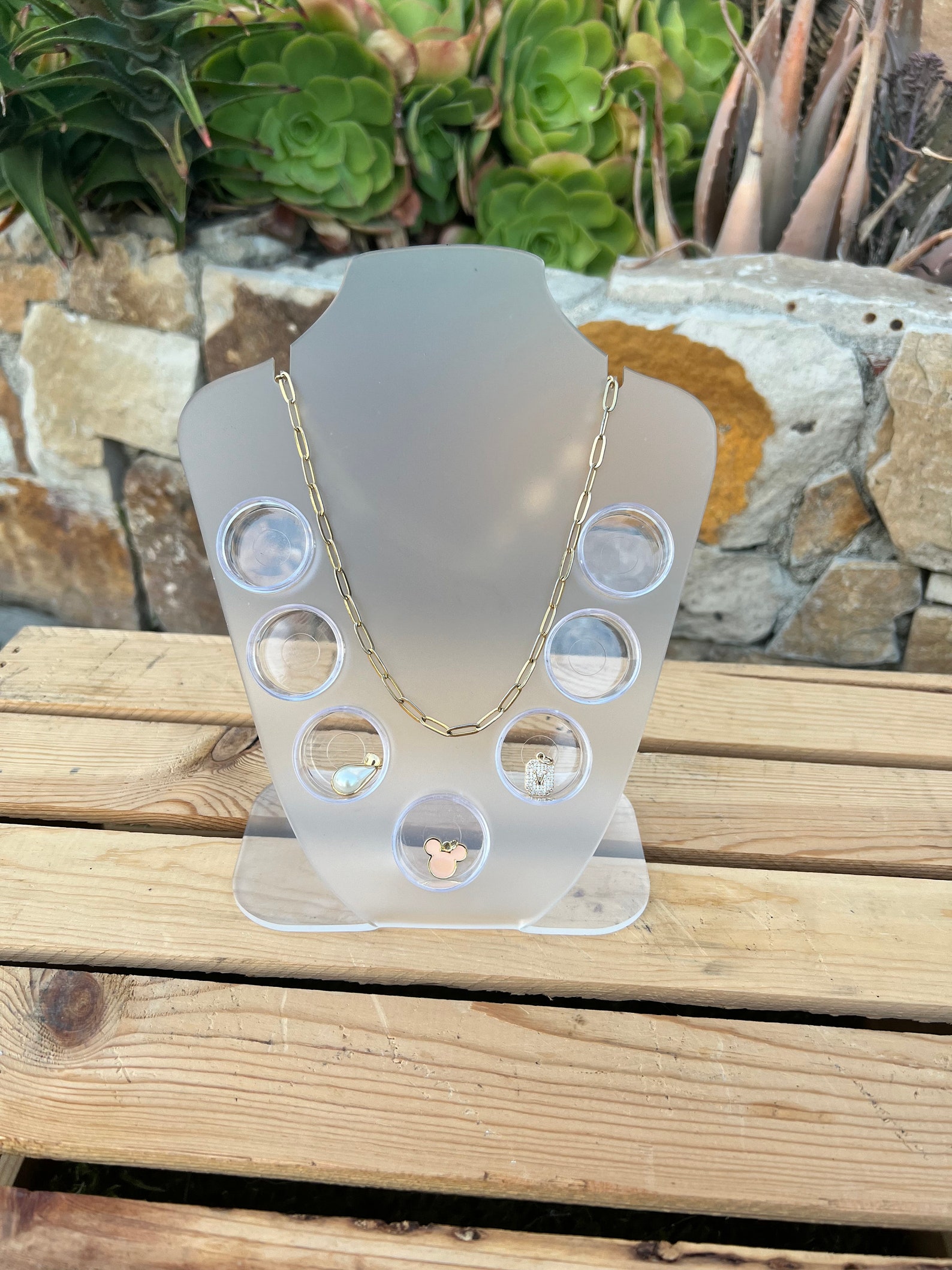 Charm Bar Display, Acrylic Jewelry Display, Charm Display, Acrylic ...