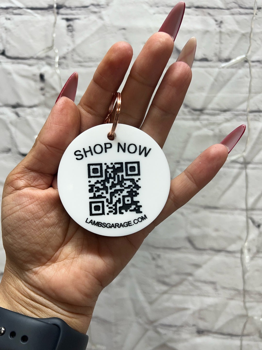 Custom Acrylic 2 in 1 Smart Business Key Chain, NFC Tag, QR Code, Logo ...