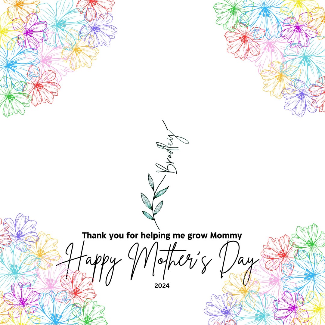 Customizable Mother's Day Canvas Print 16x16 - Etsy