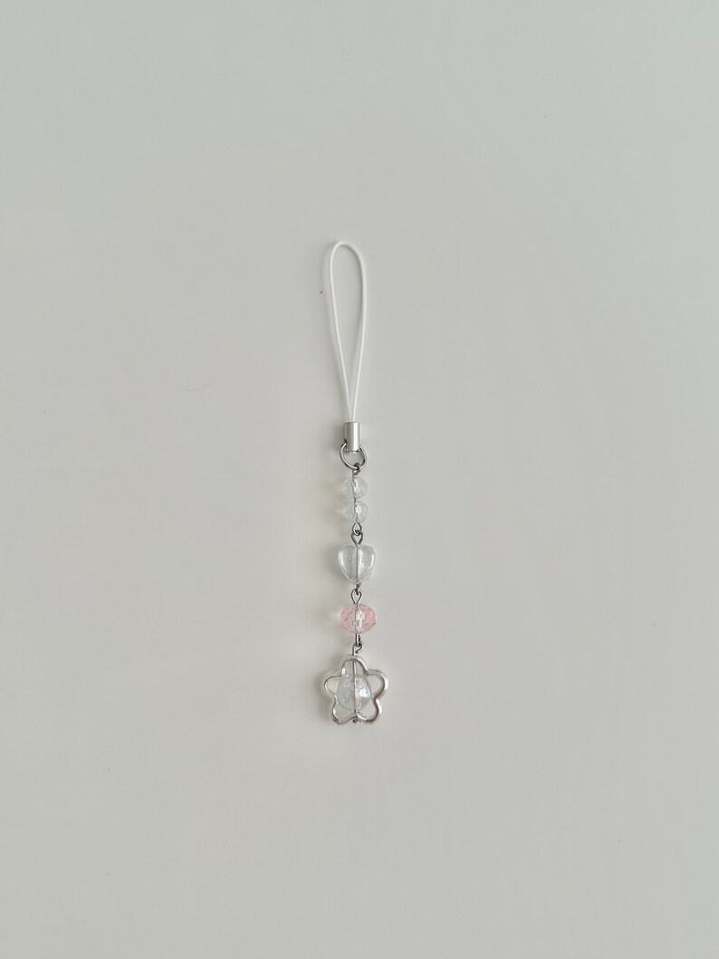 Phone Charm Sawako Keychain Shoujo Accessory Beads Coquette Flower Cute ...