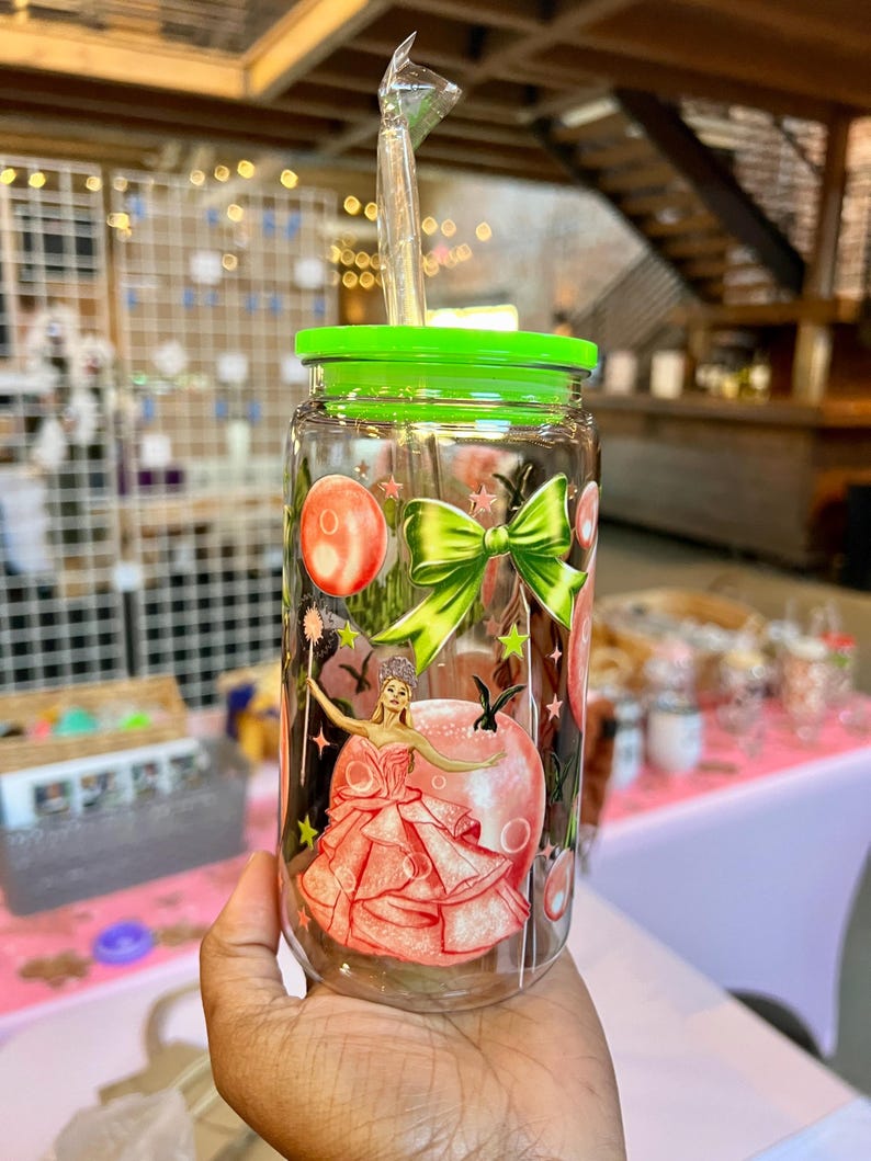 Wicked 16 Oz Glass Cup - Lid & Straw Included - Etsy