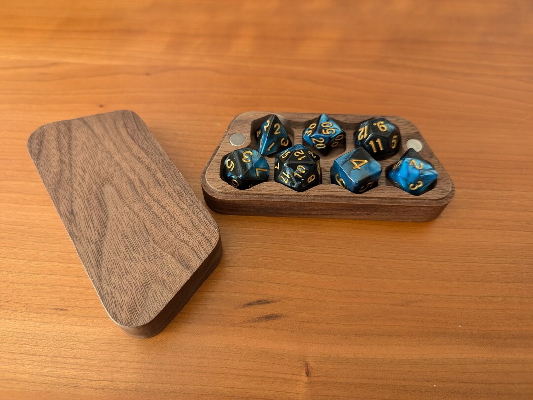 Compact Hardwood Dice Box Walnut - Etsy