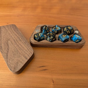 Solid Walnut Dice Box Set | Multiple Dice Options | Handcrafted in USA ...