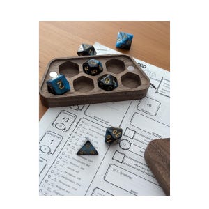 Solid Walnut Dice Box Set | Multiple Dice Options | Handcrafted in USA ...