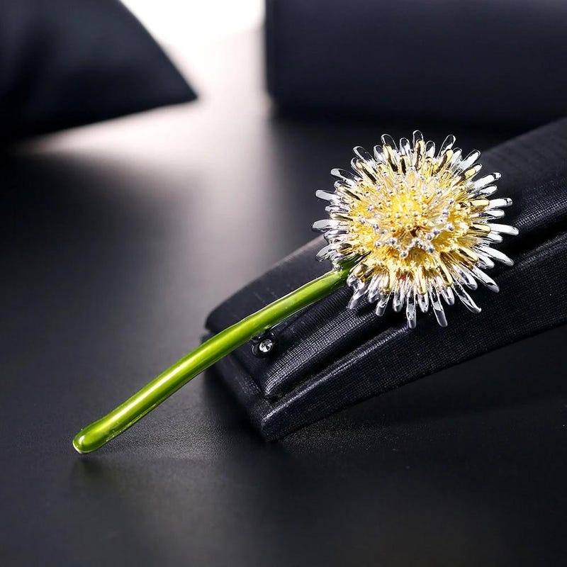 Dandelion Brooch - Etsy