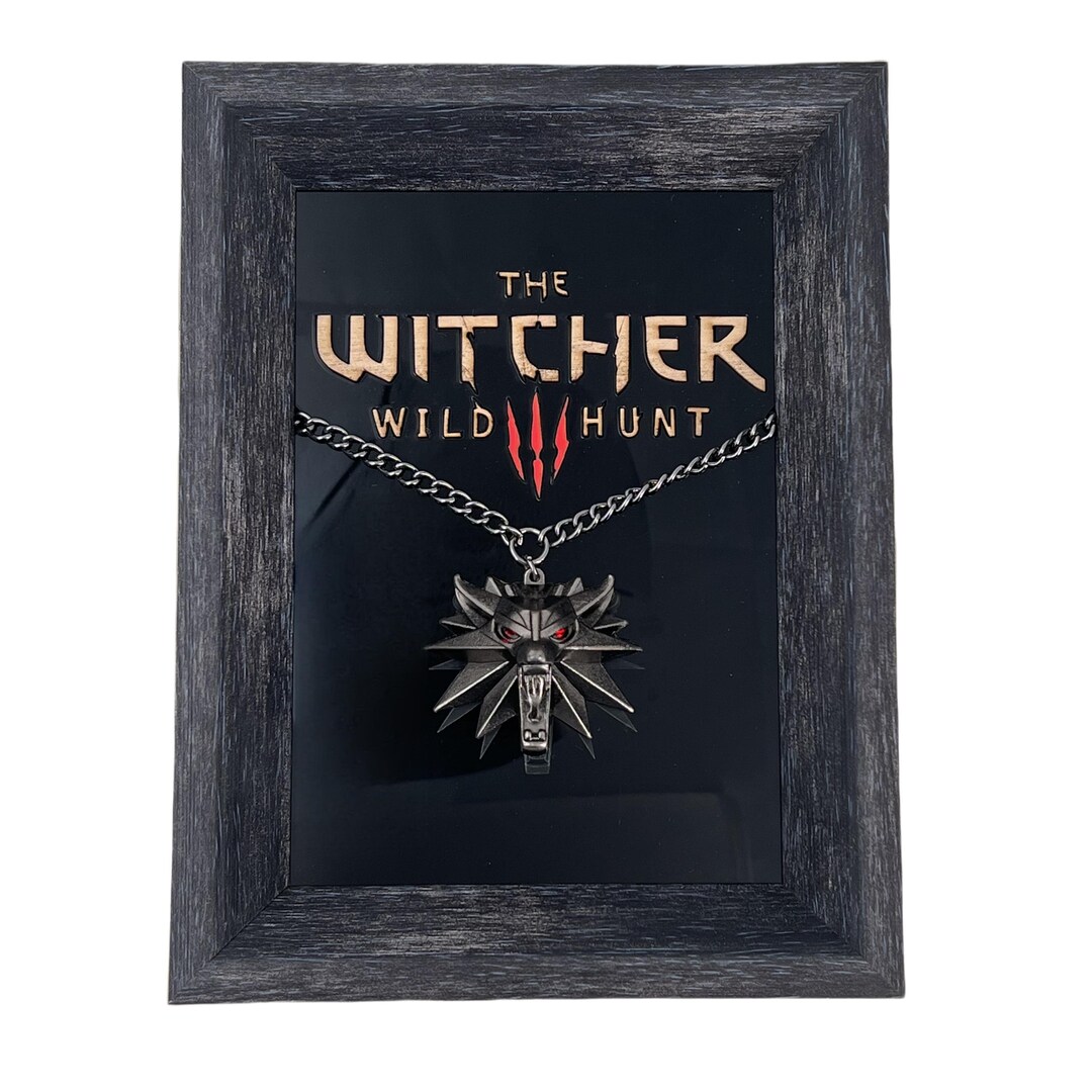 The Witcher 3 Wild Hunt Video Game Craft Art Frame With Led Necklace ...